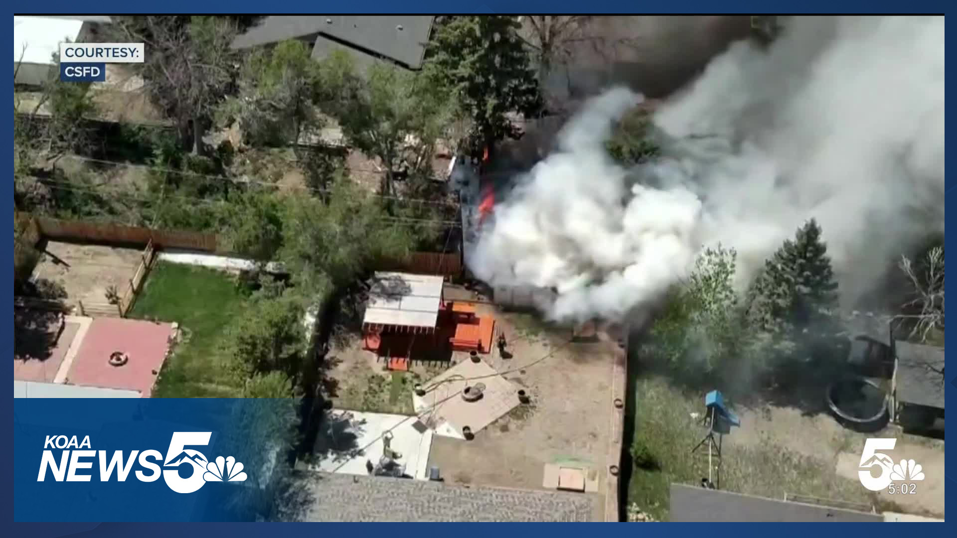 Colorado Springs Fire Department contains shed fire Monday afternoon