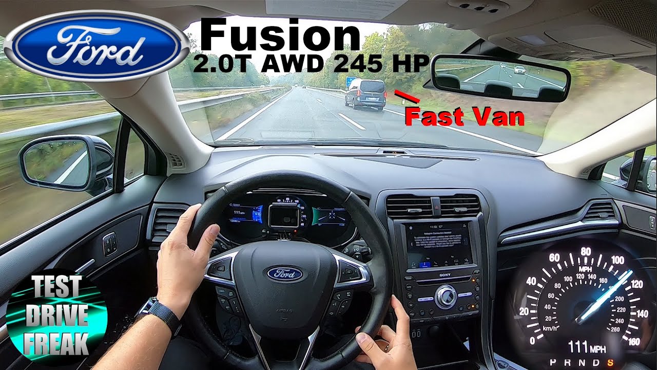 2019 Ford Fusion Titanium 2.0 L EcoBoost AWD 245 HP top speed autobahn ...