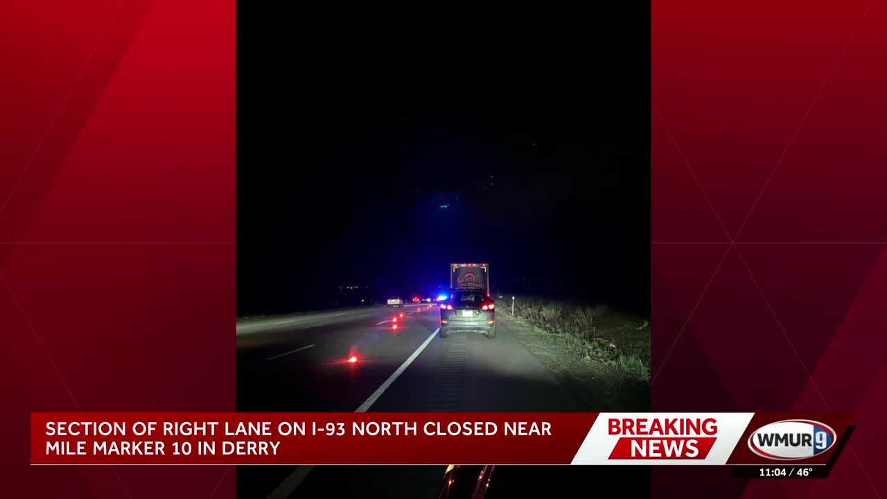 Two injured in multi-vehicle crash involving box truck on I-93 in Derry