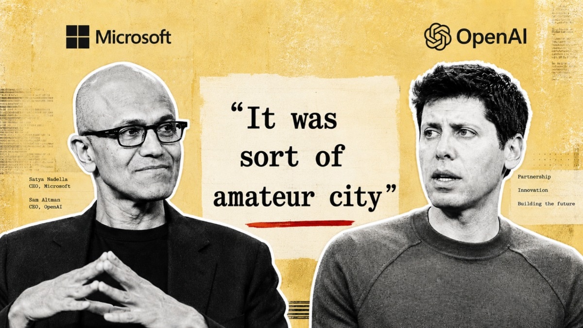 'It was sort of amateur city', Satya Nadella speaks about OpenAI and ...