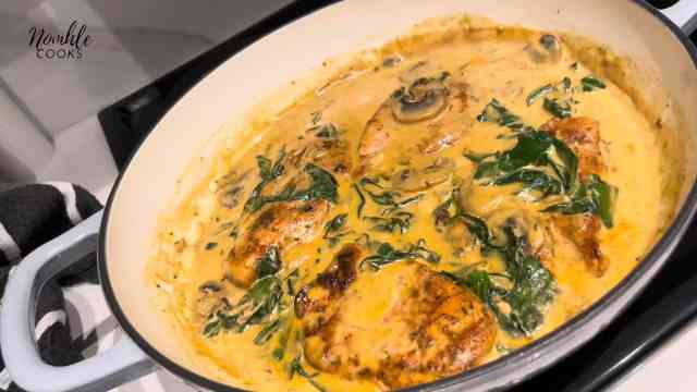 Creamy chicken and spinach recipe