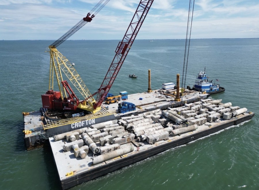 Demolished bridge materials from HRBT expansion project used to make ...