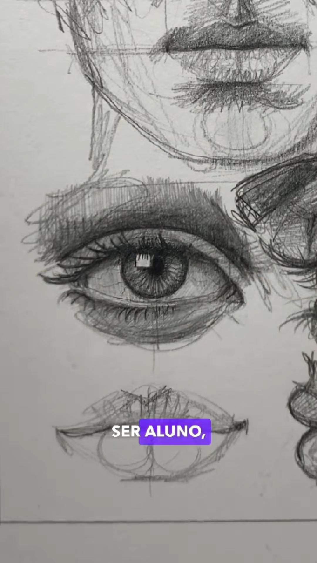 Um estudo frontal do olho que ajuda os artistas a dominar a pintura ...