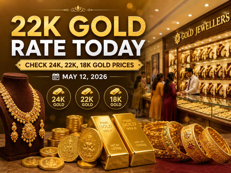 22k gold rate today: Check 24k, 22k, 18k gold prices (May 12, 2026) on ...