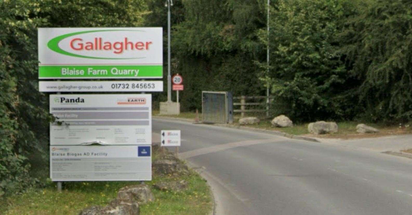 Fire at Blaise Quarry in Kings Hill, West Malling