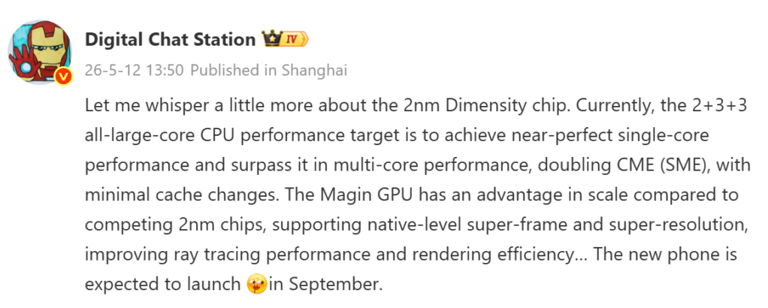 Dimensity 9600 leak reveals huge performance jump, could outperform ...