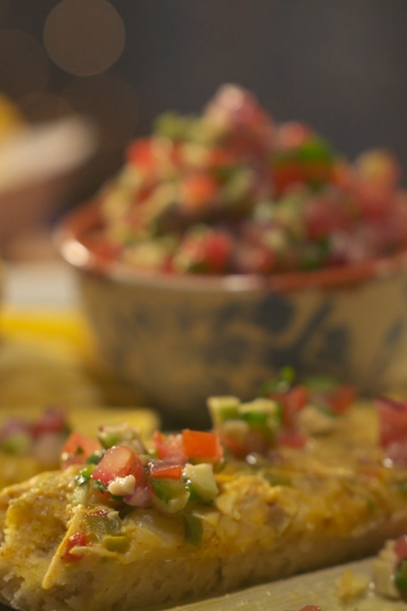 Perfect tamales with avocado pico de gallo