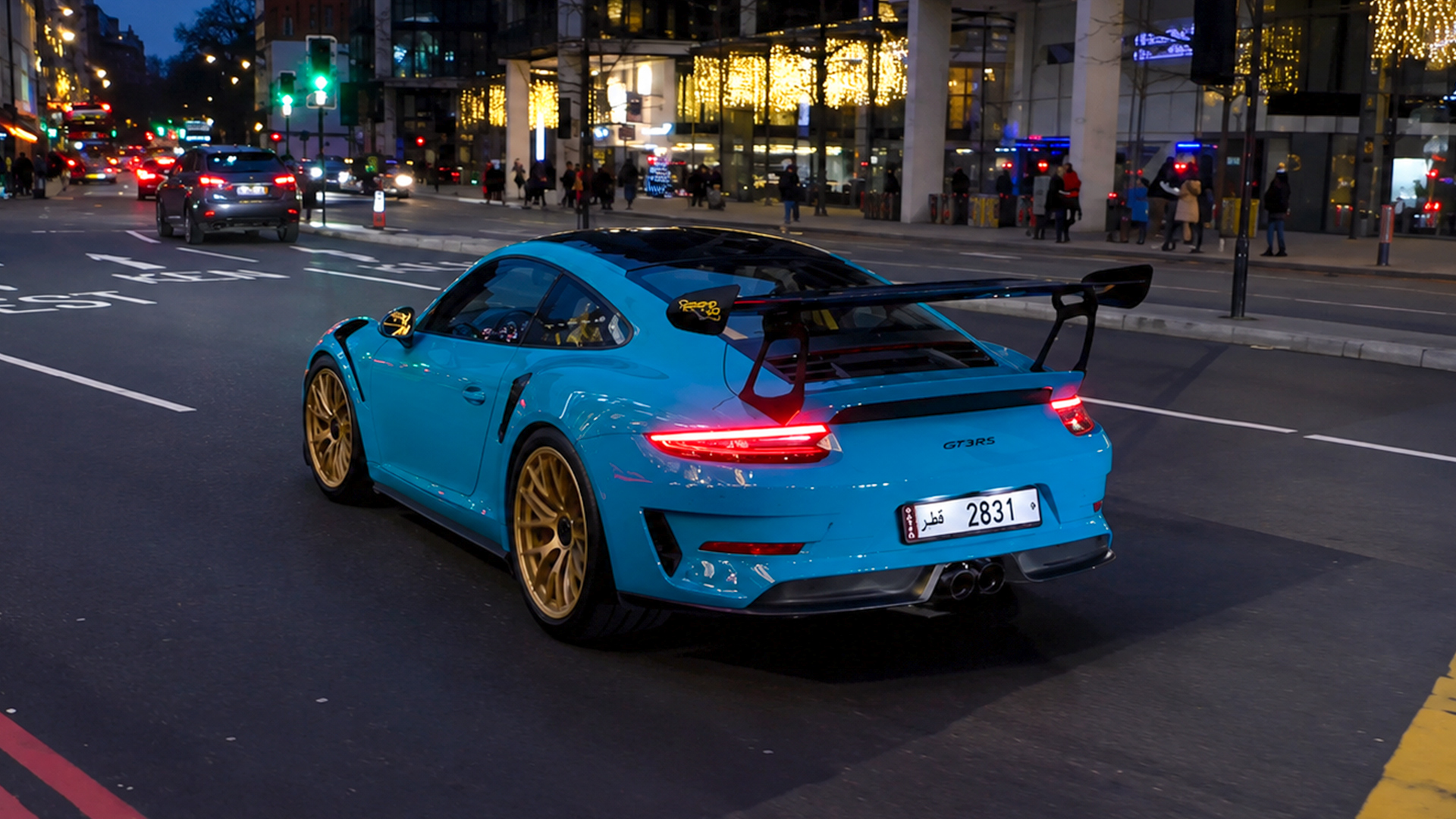 Blue $500K Porsche GT3 RS brings supercar style to London