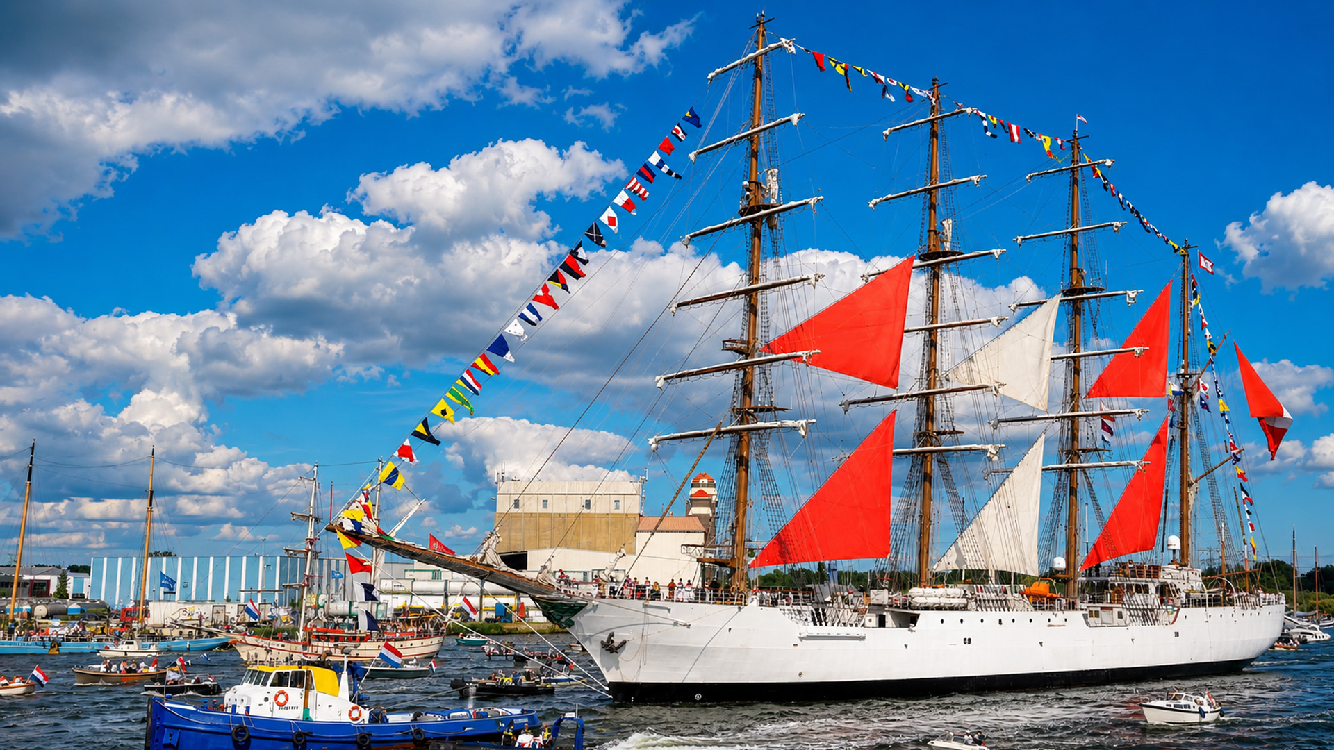 Sail Out Amsterdam leva navios históricos de volta ao mar (4K)