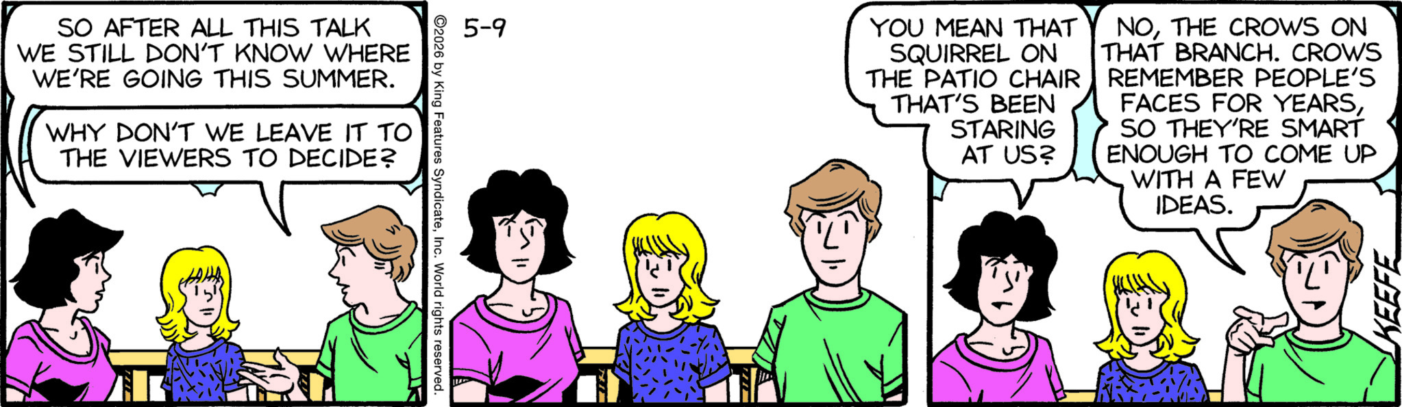 Sally Forth by Francesco Marciuliano; drawn by Jim Keefe