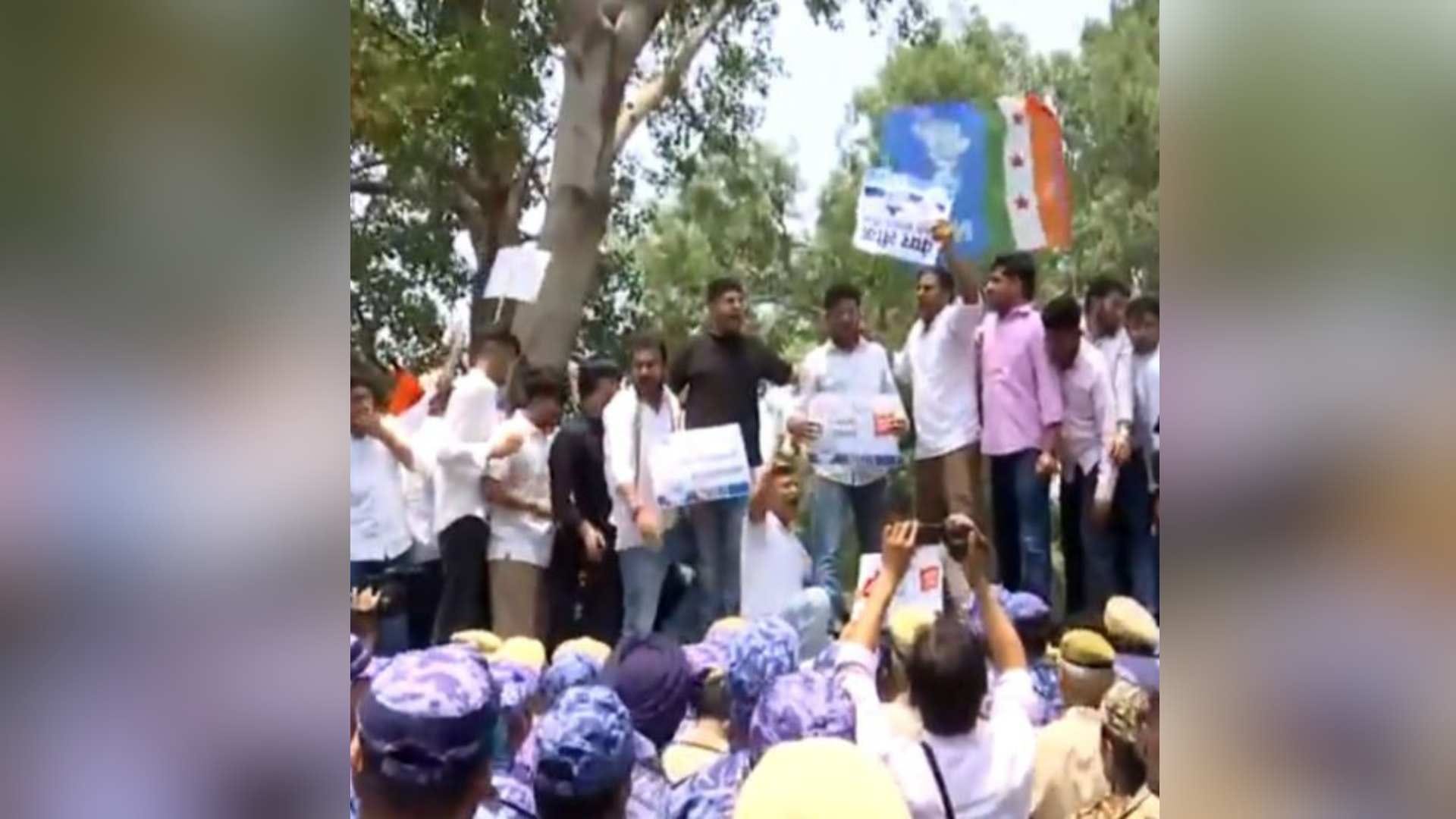NSUI stages protests after NEET exam cancelled due to paper-leak ...