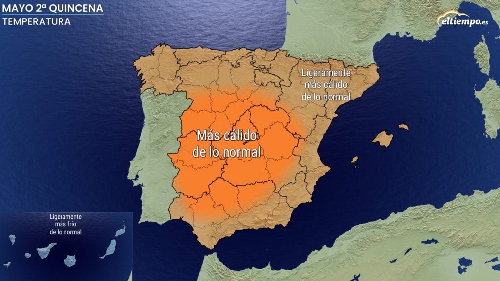 La previsión insinúa una recta final de mayo con un verano adelantado ...