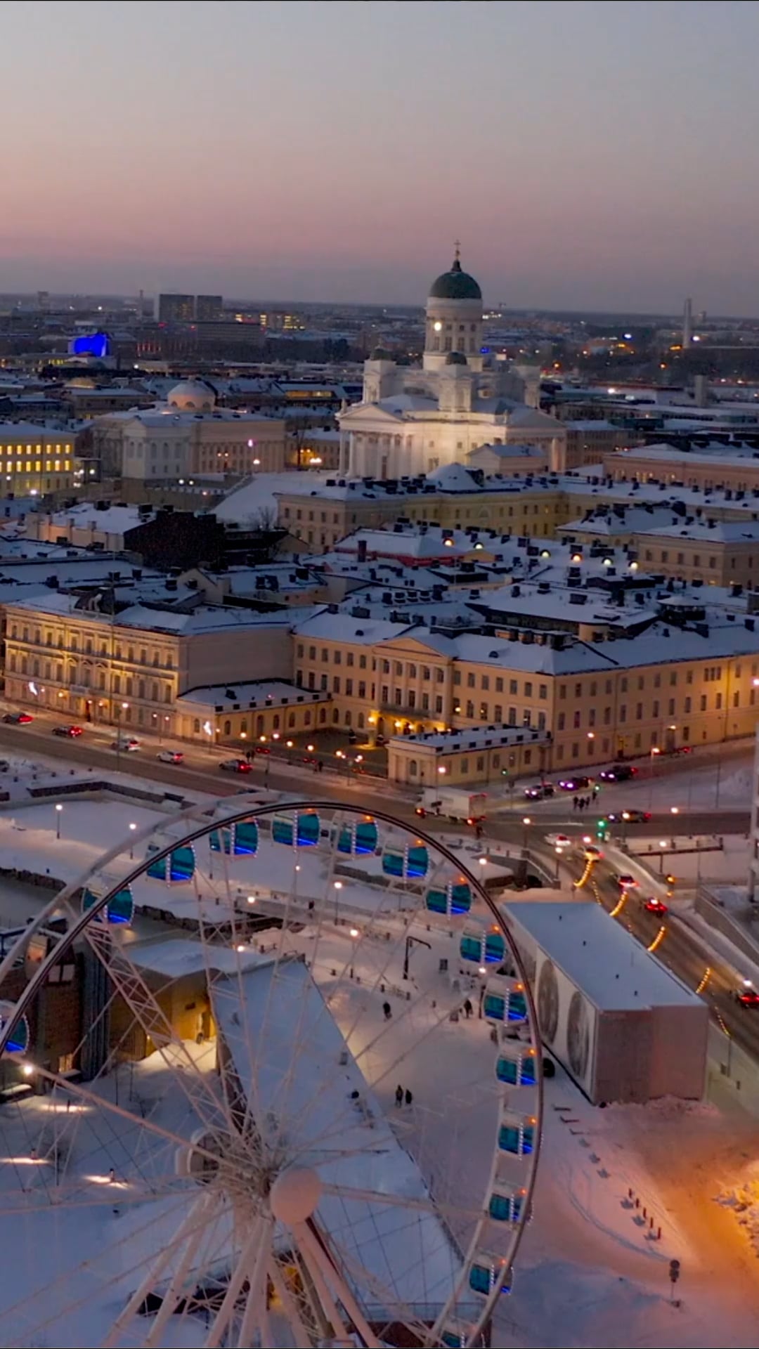 Helsinki Cathedral, Finland: Drone views of neoclassical splendor