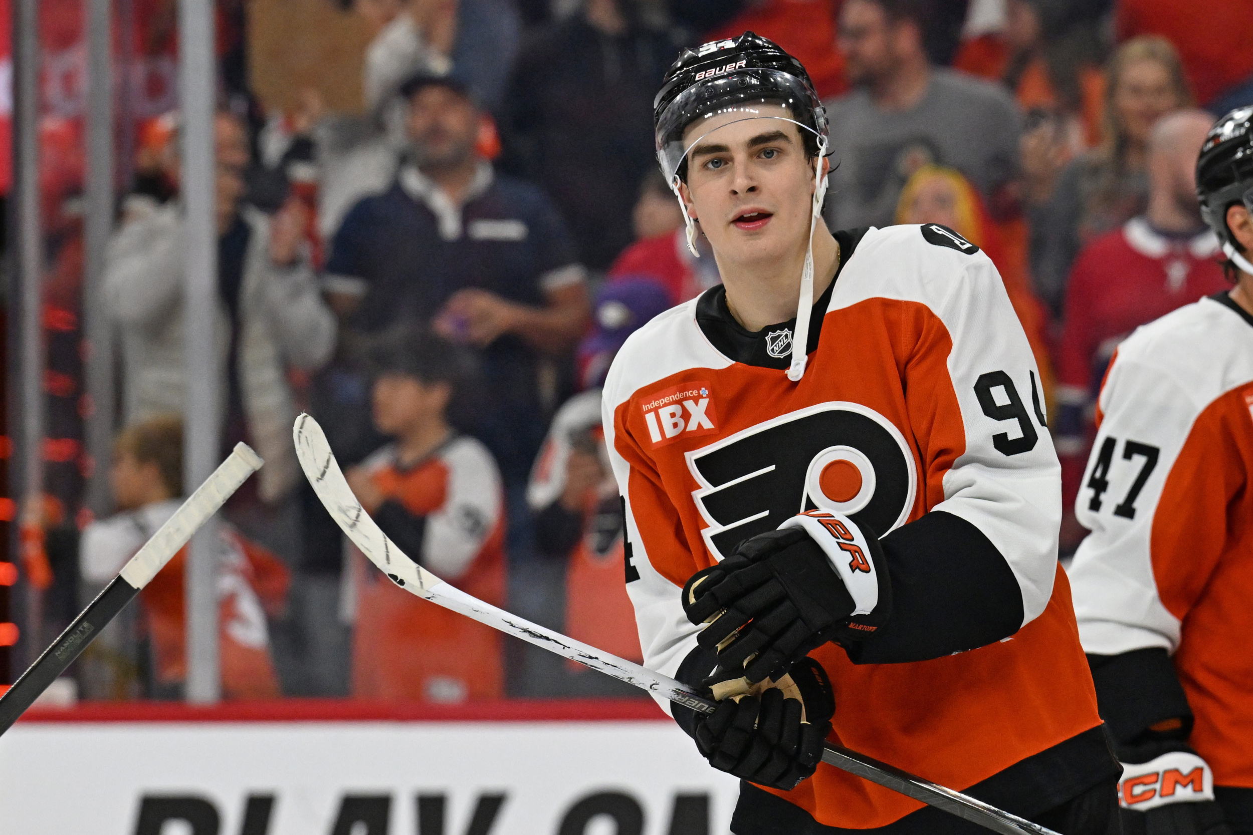 Flyers' Porter Martone continues incredible career start with second ...