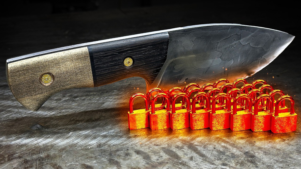 I turned padlocks into a Damascus knife
