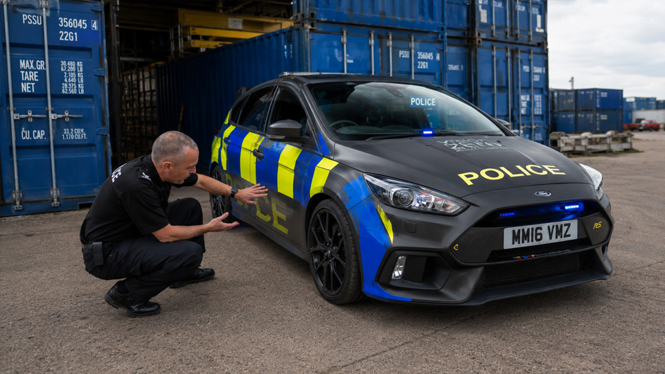 When a modified police car crosses the line