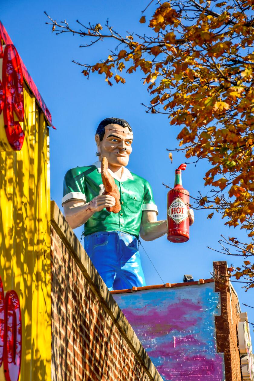 Massive and made of fiberglass, Muffler Men are a Route 66 classic ...