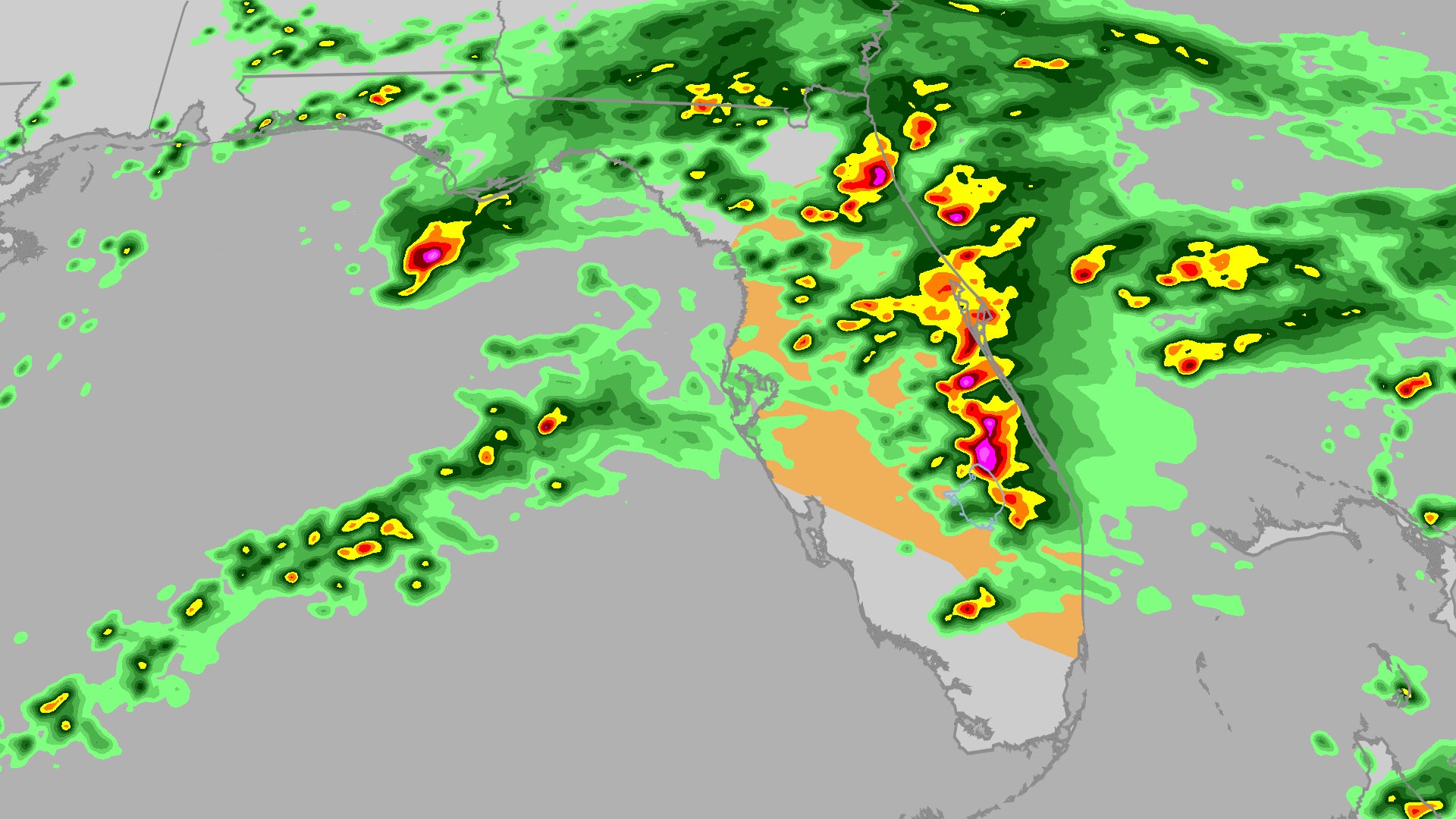 Rain, severe storms target Florida