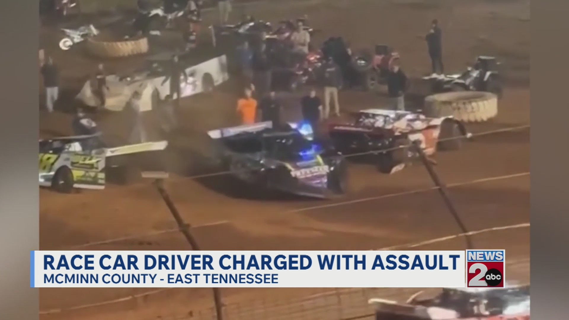 Race car driver charged with assault in East TN