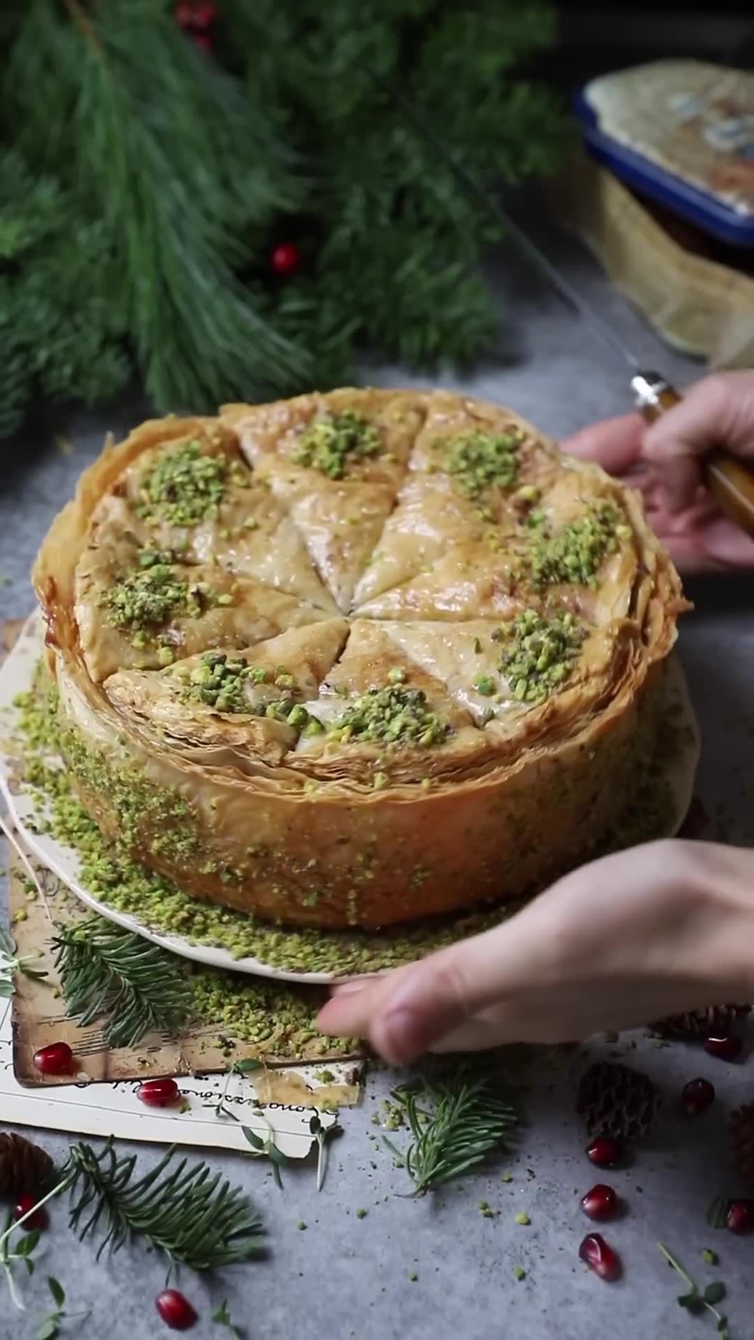 Baklava reimagined as chilled treat and rich cheesecake dessert