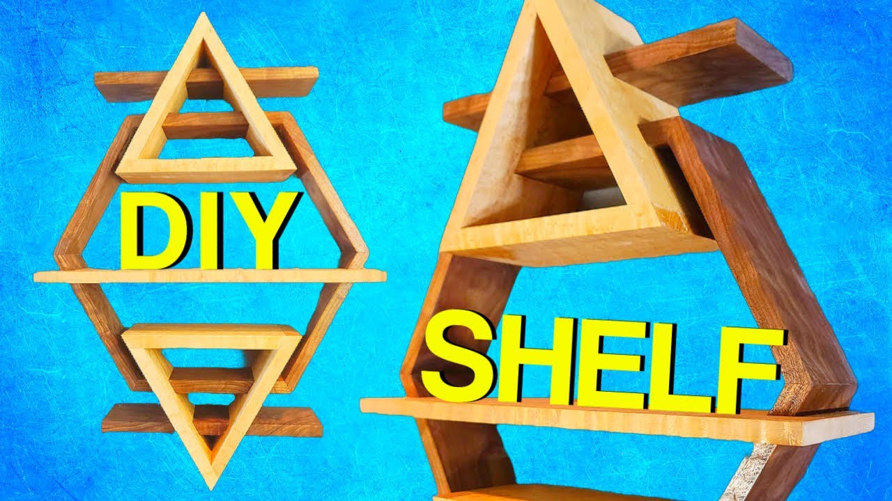 Build eye-catching geometric DIY shelving to elevate your wall space