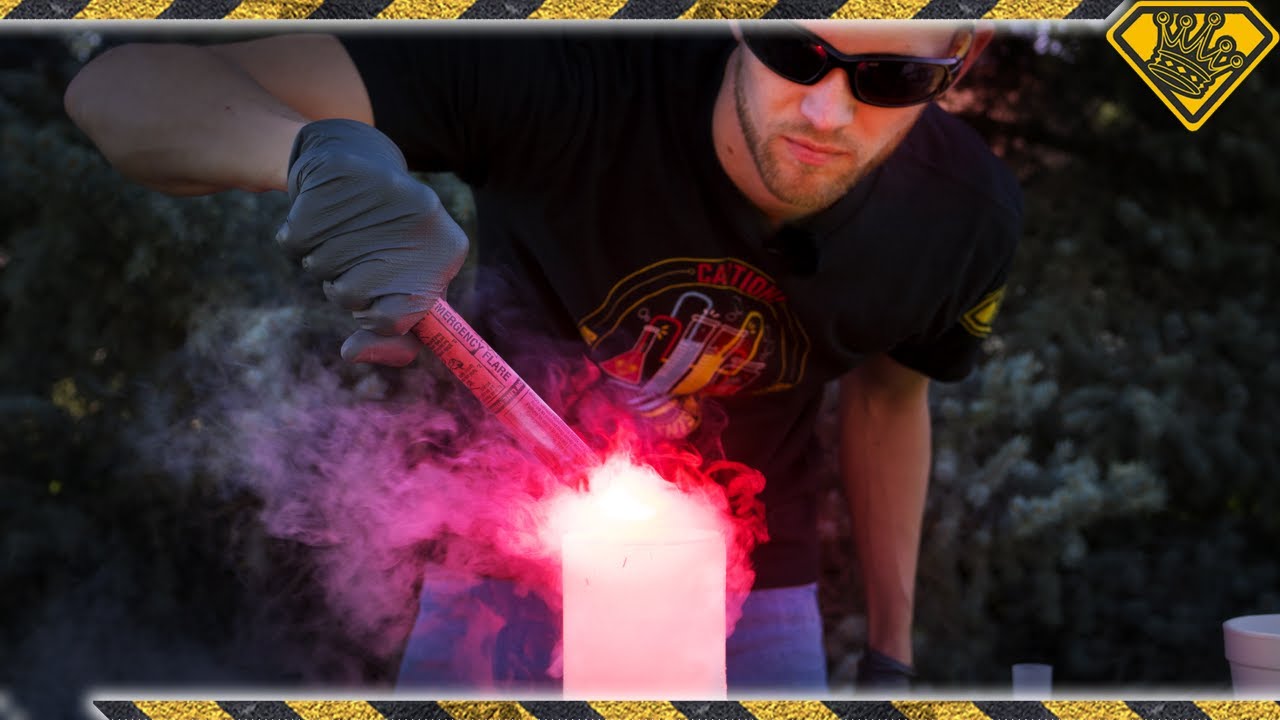 Discover the shocking thermal reactions between road flares and liquid ...