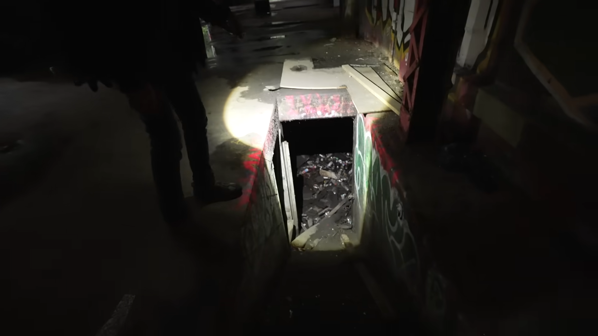 We went deep into an abandoned power plant at night