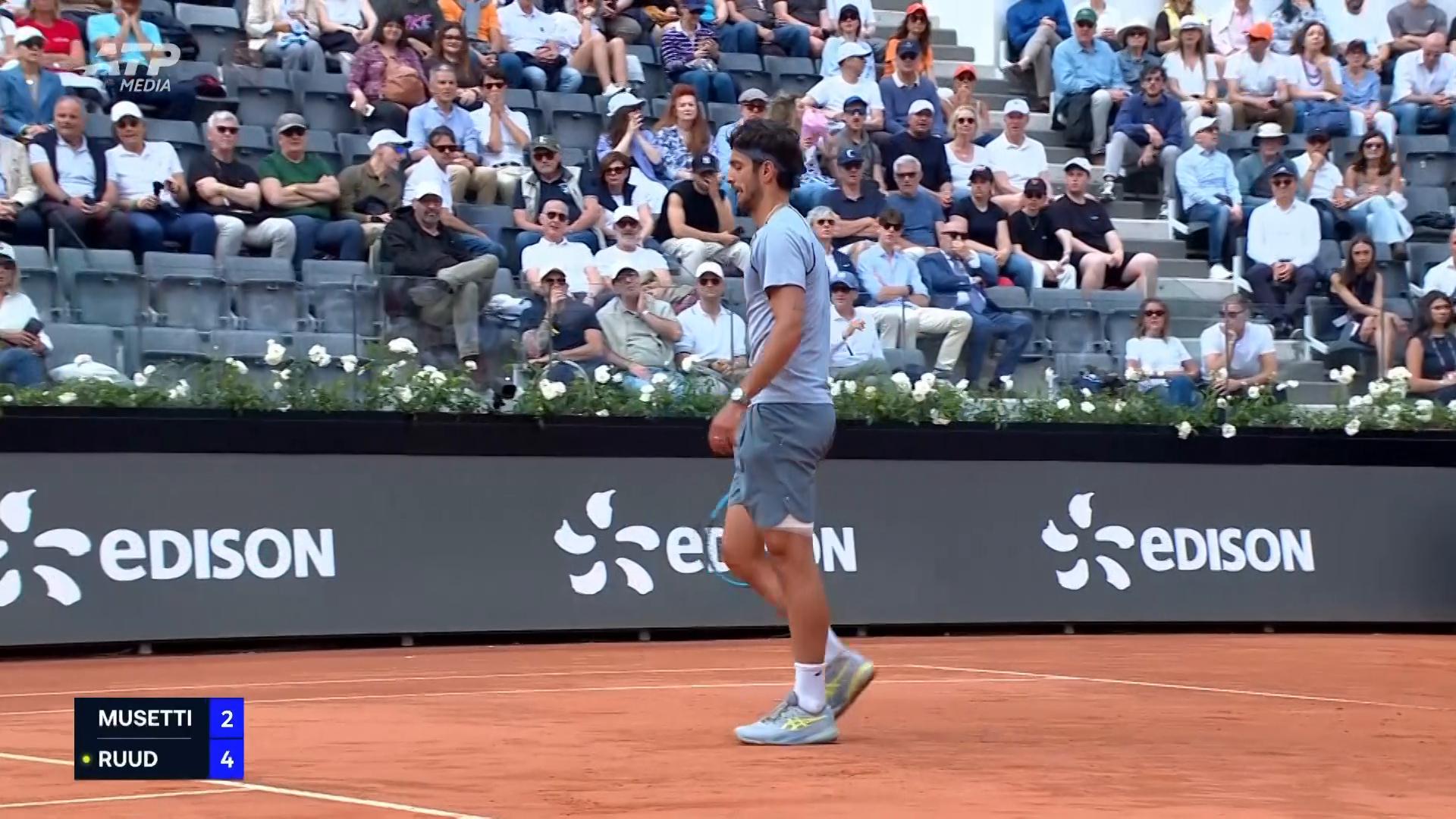 Ruud powers past struggling Musetti in Rome