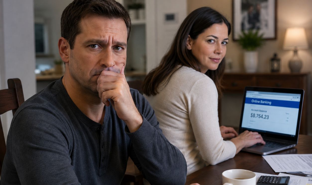 My wife says hiding money in a separate account is "a normal thing ...
