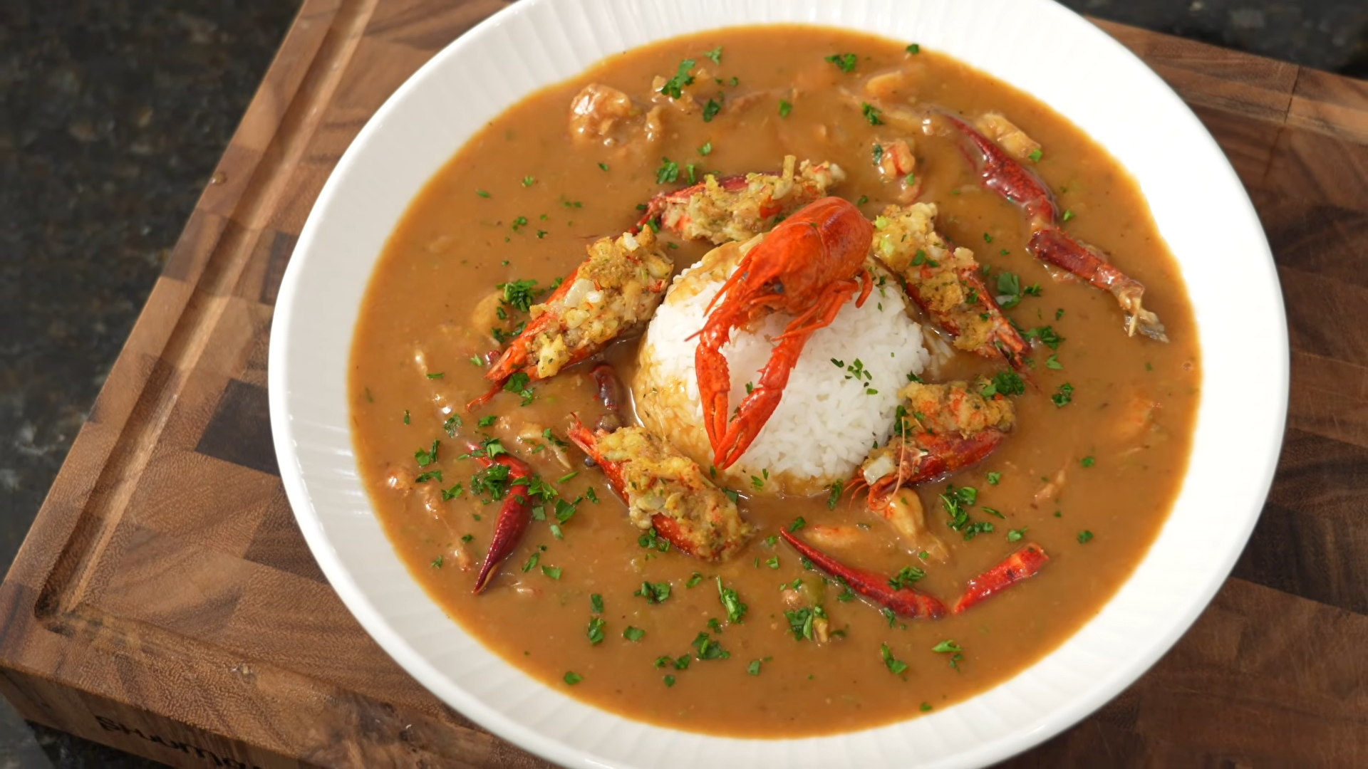 Trump would eat this crawfish bisque with a gold spoon