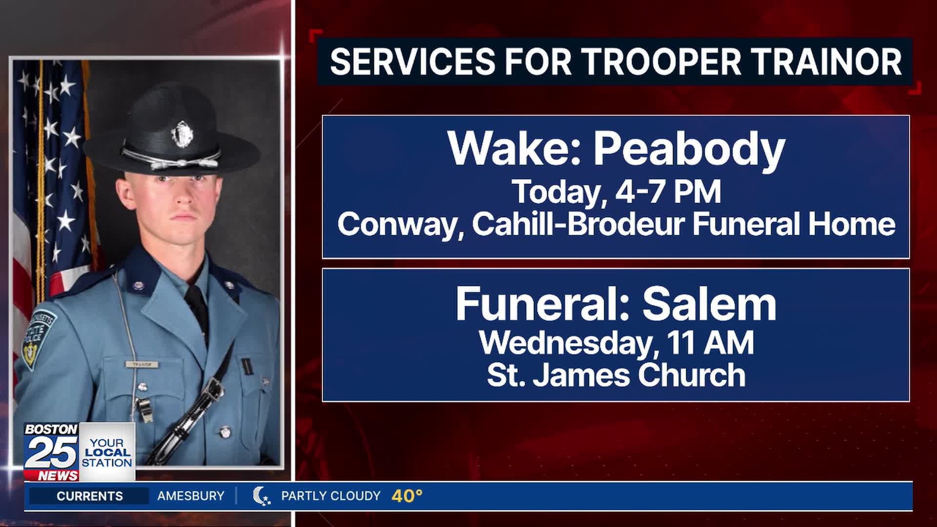 Wake held for Mass. trooper killed in wrong-way crash