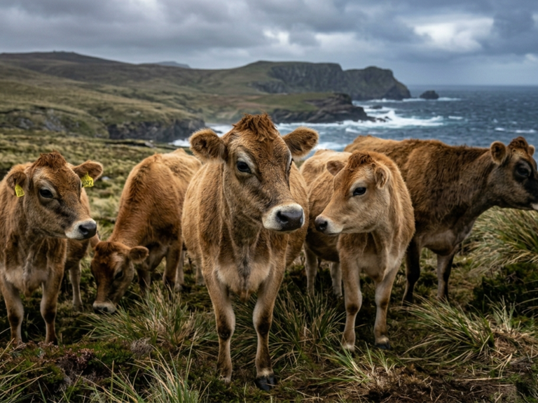 In 1871, a farmer left five cows on a remote island, 130 years later ...