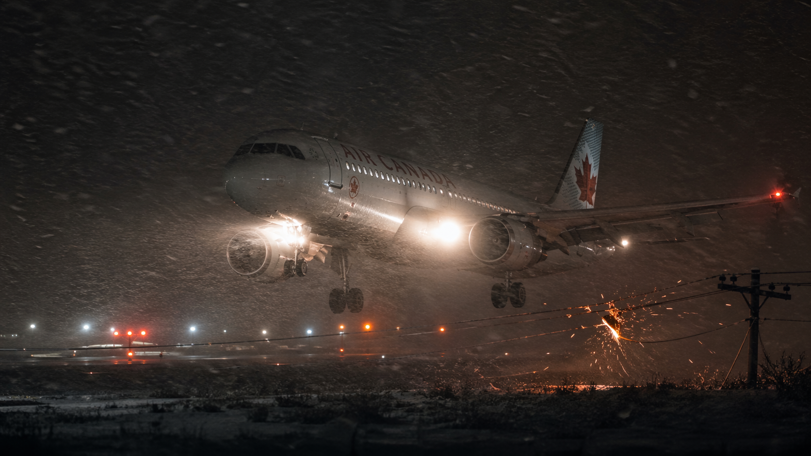 Air Canada 624 hit the ground short of the runway in a Halifax snowstorm