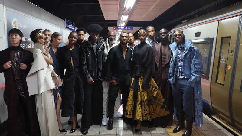 David Tlale showcases autumn-winter collection at Gautrain station