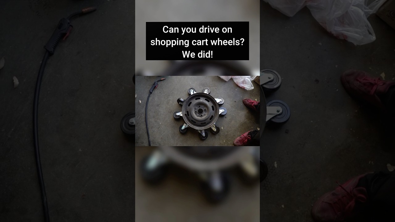 We made a tire out of shopping cart wheels
