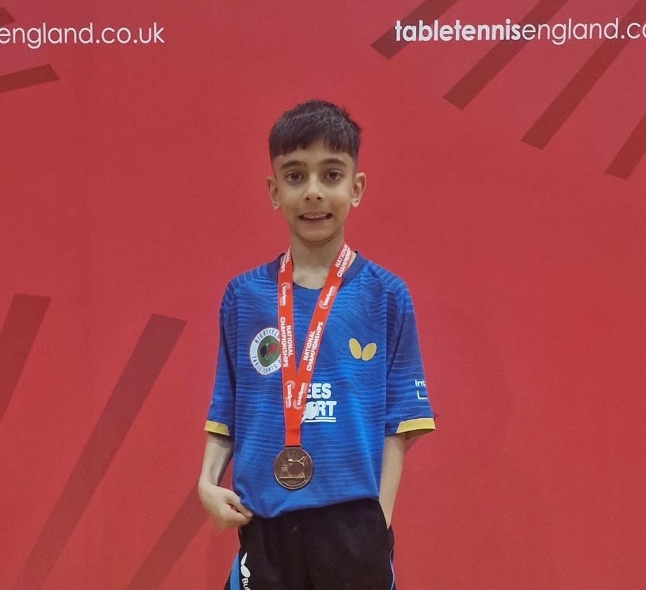 National medal for young table tennis player