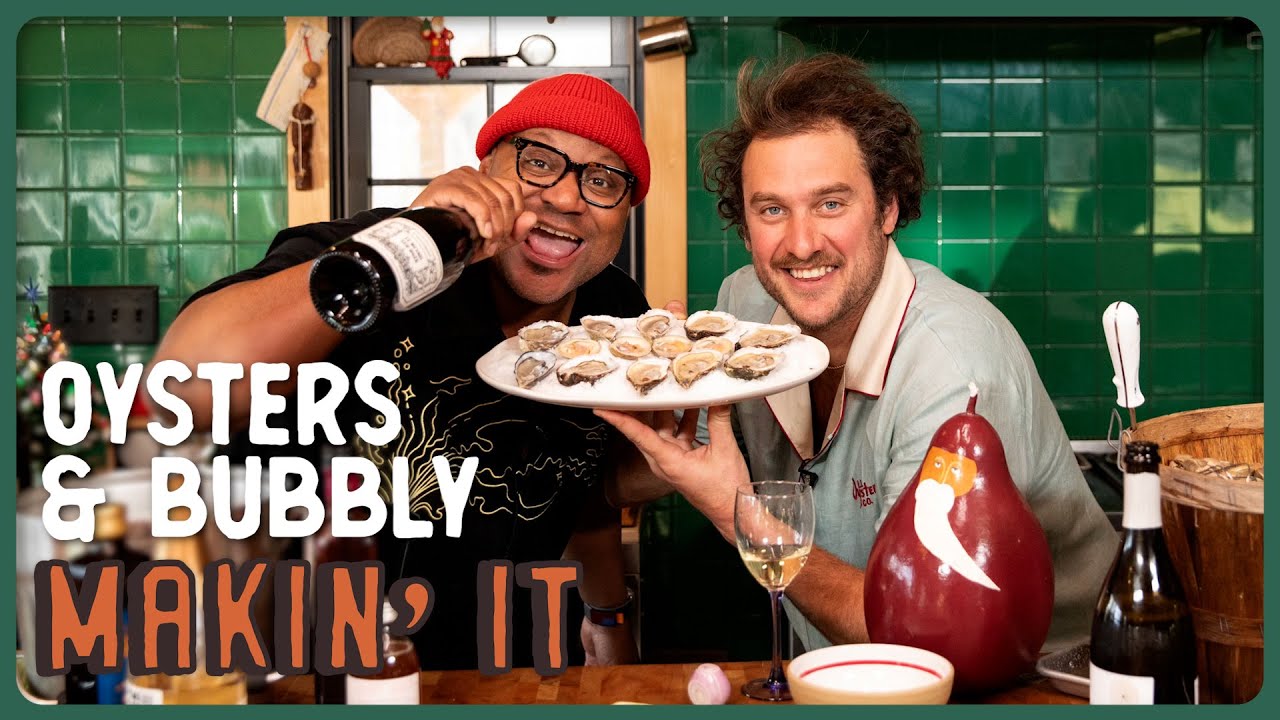 Celebrate with fresh oysters and glasses of chilled champagne