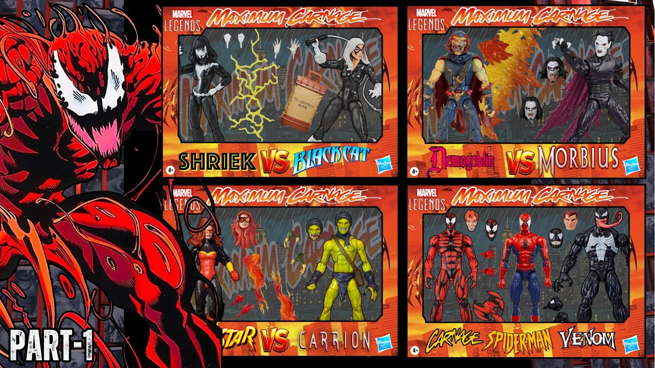Marvel Legends Maximum Carnage: Figures, video game, and comic story ...