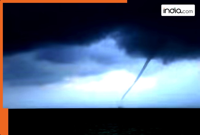 Viral video: Rare elephant trunk-like waterspout appears over sea in ...