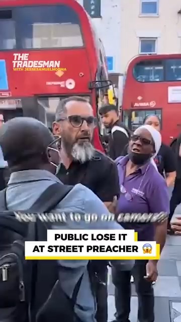 Public lose it at street preacher