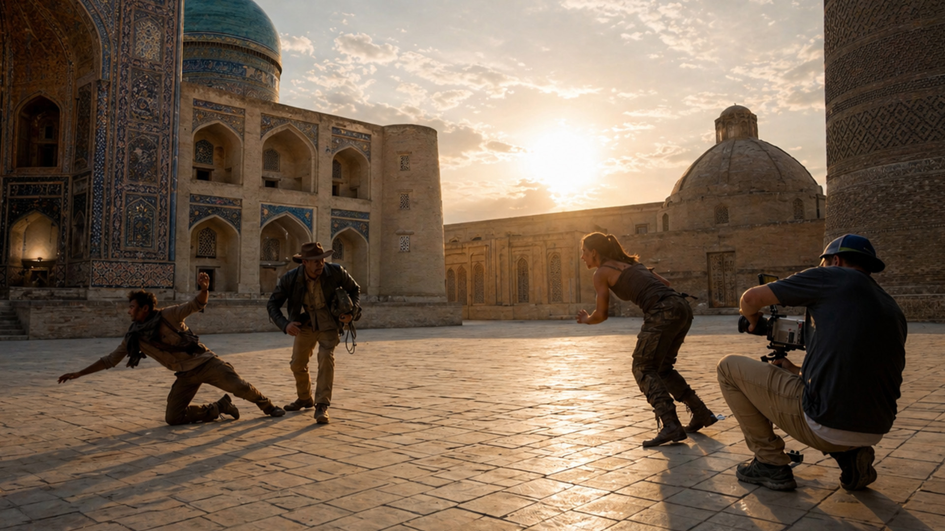 Behind the scenes of an adventure film shot in Uzbekistan
