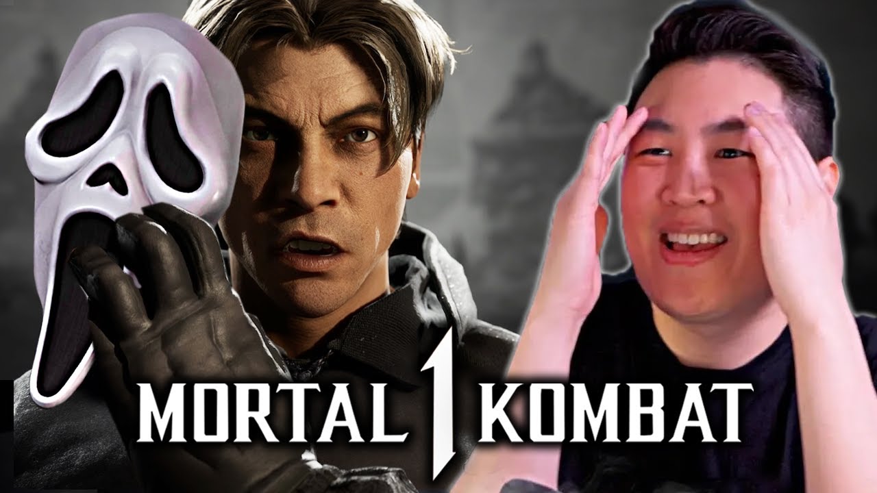 Ghostface face reveal and story mode ending reaction in Mortal Kombat