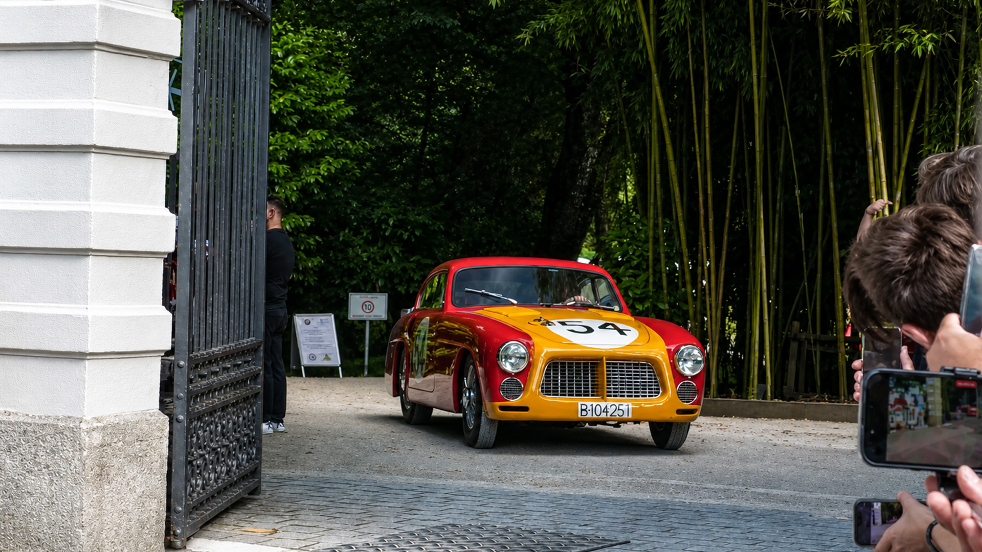 Classic Pegaso car stands out among the crowd