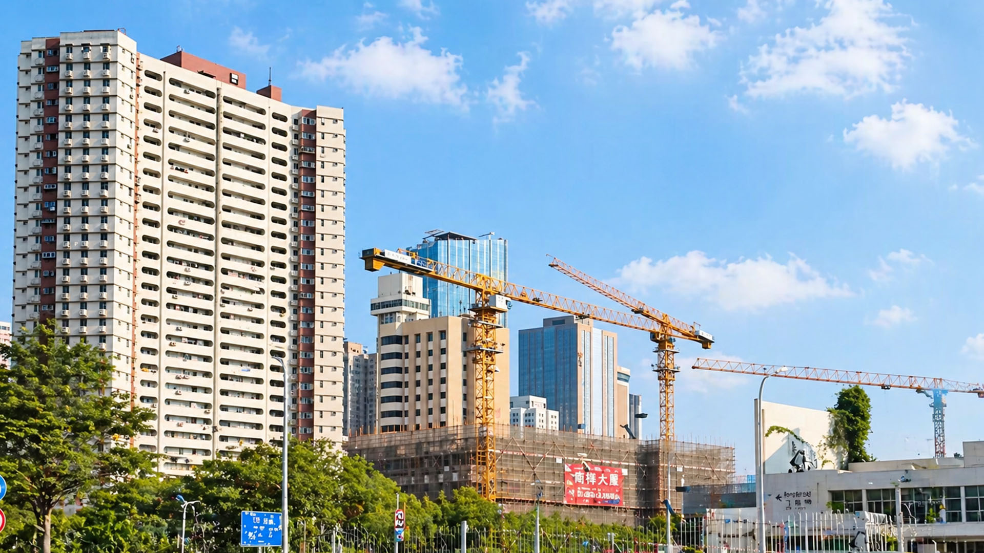 Construction never seems to stop in this rapidly growing city in China