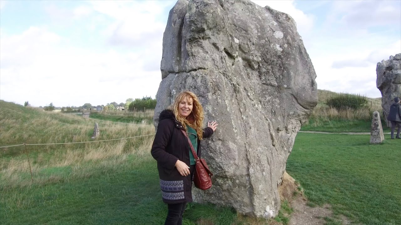 Ancient England; megalithic Avebury, Silbury Hill and West Kennet Long ...