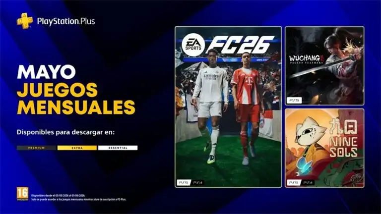 PS Plus: confirmados los juegos de mayo 2026 para PS4 y PS5