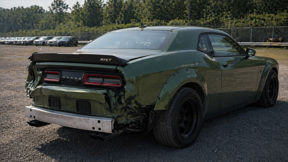 This crashed Dodge Demon still sold for $85k