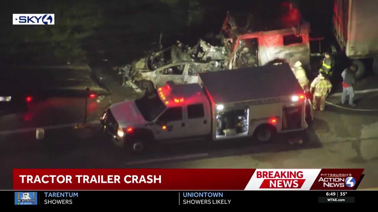 Fiery crash on I-79 in Washington County