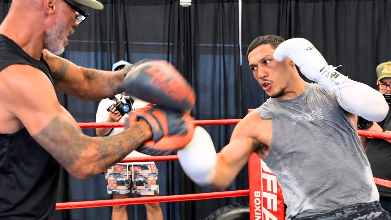 Jai Opetaia holds full media workout ahead of Glanton fight
