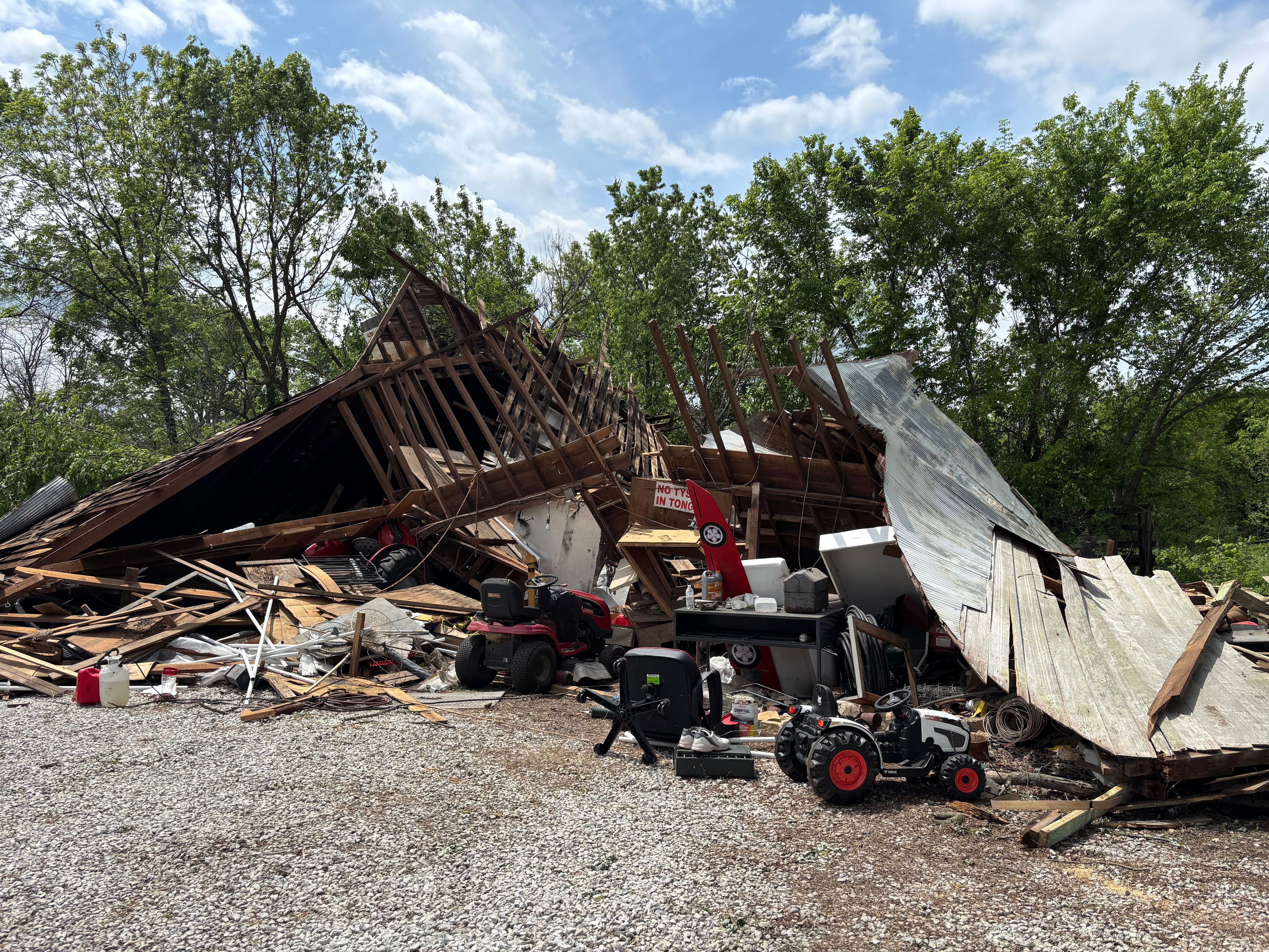 Tornado defies 'Tonganoxie Split' lore, damages home and barn
